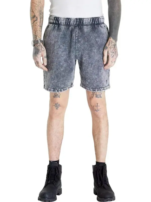 Guess Wide-leg Denim Shorts - Grey