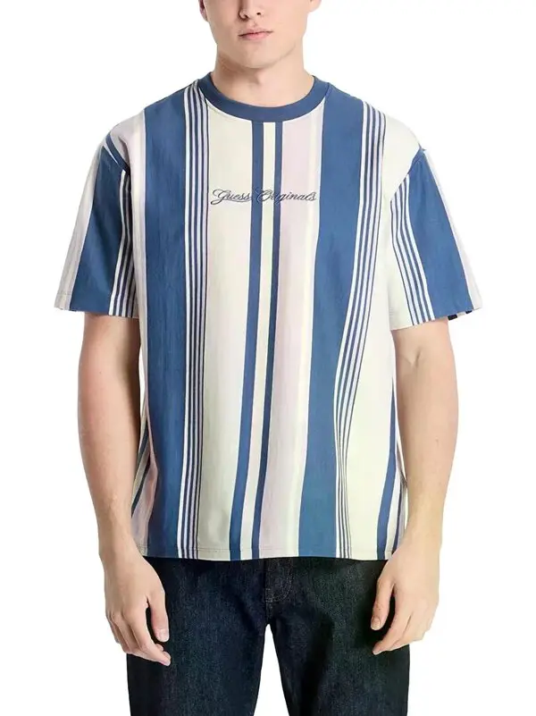 Guess Originals Vertical-stripe T-shirt - Blue