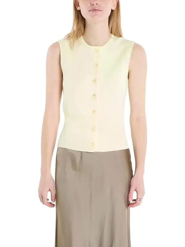 SAMSOE SAMSOE Sleeveless Knitted Vest - Yellow