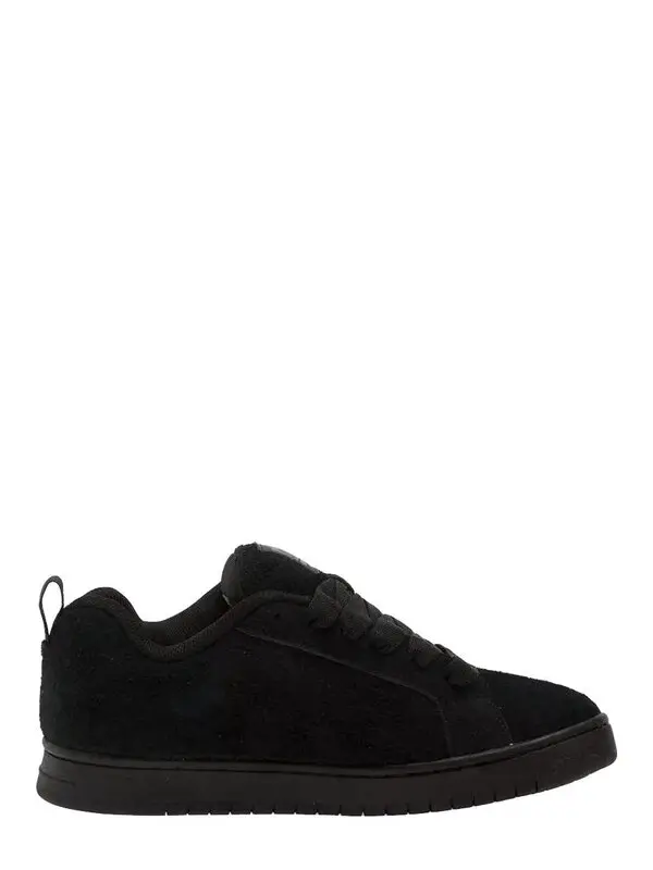 DC SHOES Logo-print Suede Sneakers - Black