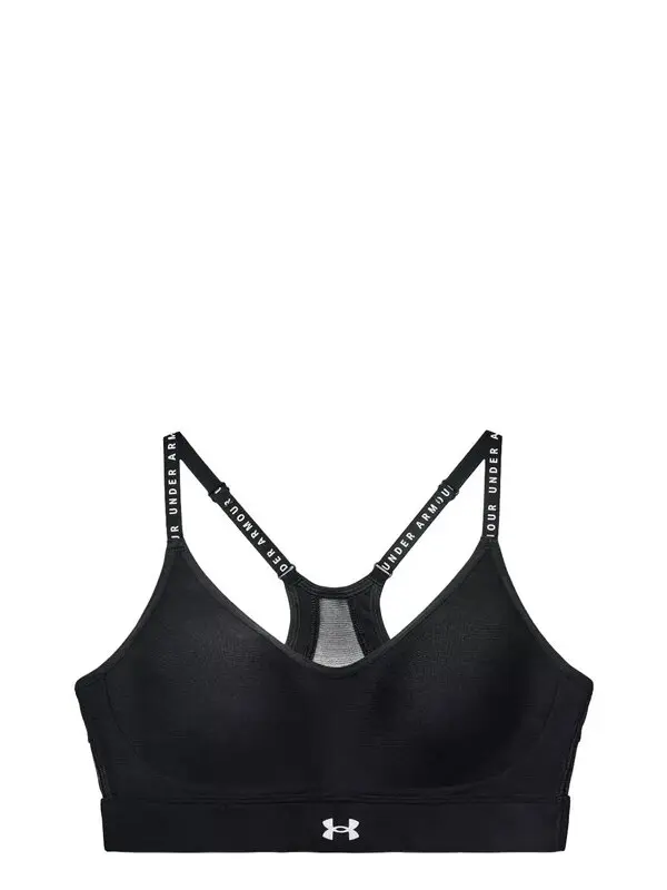Under Armour Logo-strap Racerback Bra - Black