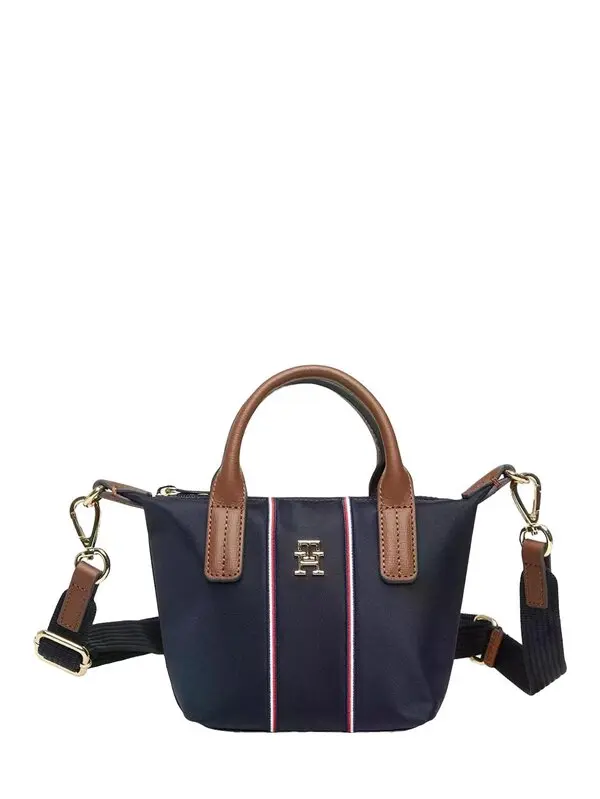 Tommy Hilfiger Signature Striped Logo-plaque Tote Bag - Blue