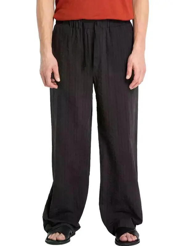 URBAN CLASSICS Wide-leg Trousers - Black
