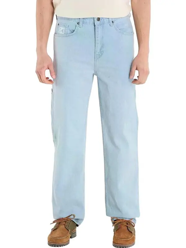 KARL KANI Logo-embroidered Jeans - Blue