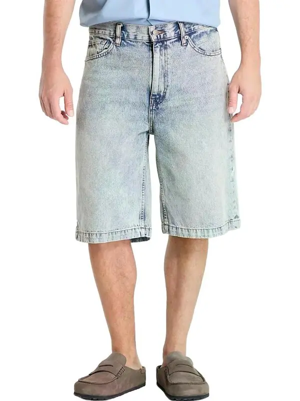 Guess Acid-wash Denim Shorts - Blue