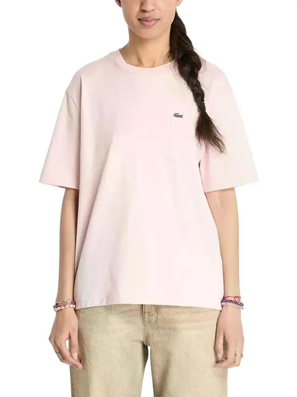 Lacoste Logo Appliqué T-shirt - Pink