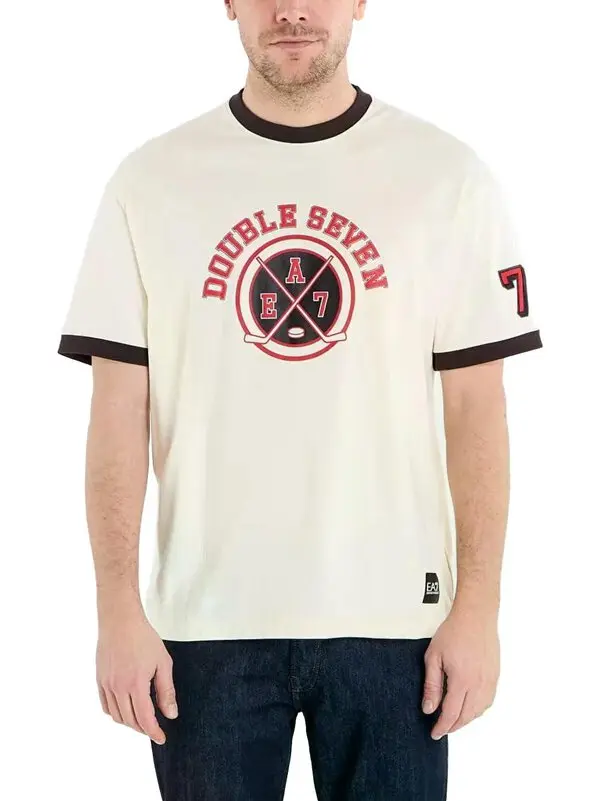 EA7 Graphic-print T-shirt - Neutrals