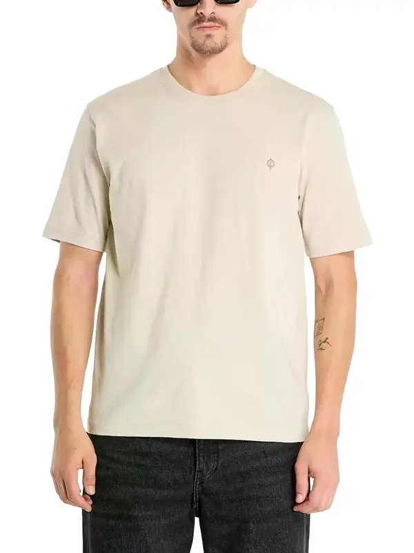 SAMSOE SAMSOE Logo-detail T-shirt - Neutrals