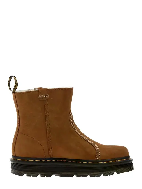 Dr. Martens Contrast-stitch Ankle Boots - Brown