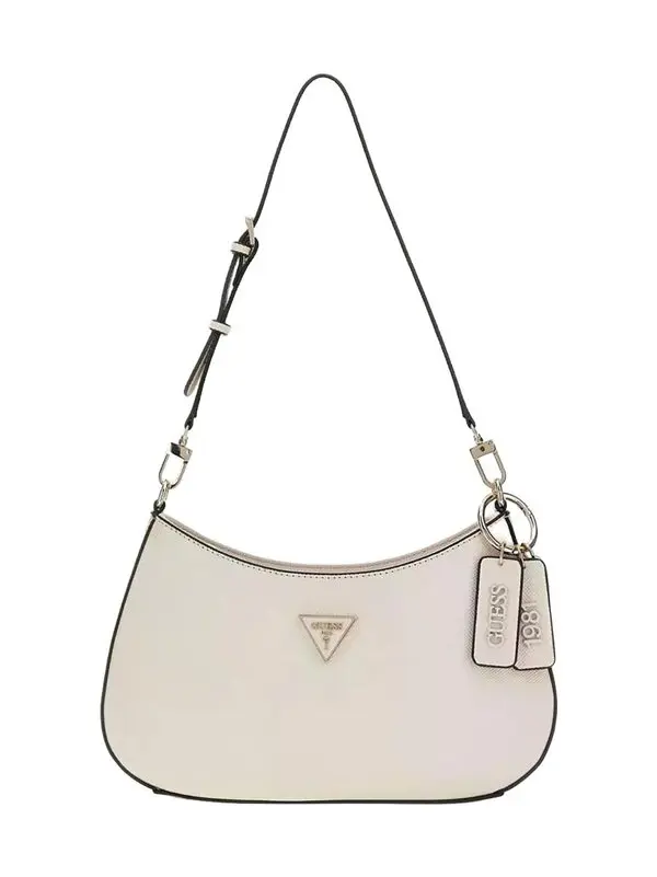 Guess Noelle Saffiano Shoulder Bag - Neutrals