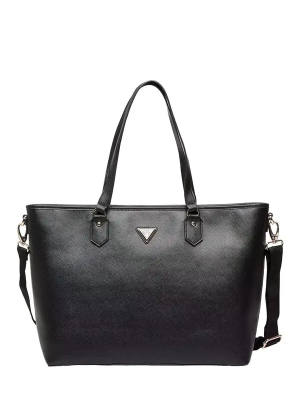Guess Logo-plaque Tote Bag - Black