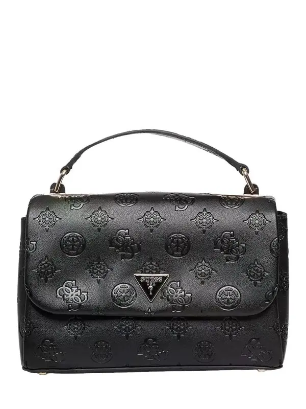 Guess Logo-embossed Shoulder Bag - Black