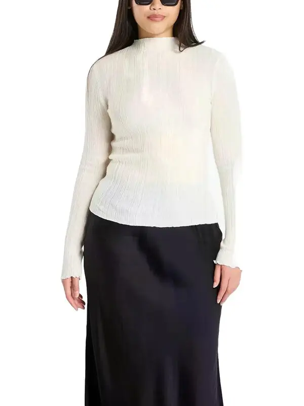 SAMSOE SAMSOE High-neck T-shirt - Neutrals