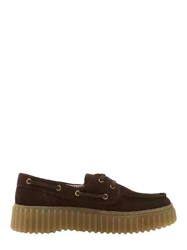 Clarks Torhill Suede Lace-up Boat Shoes - Brown