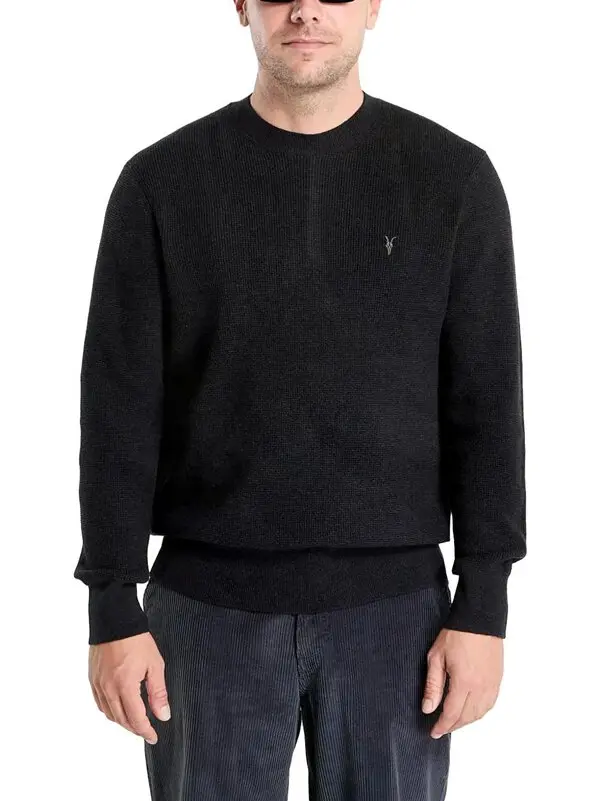 ALLSAINTS Aspen Waffle-knit Sweater - Black