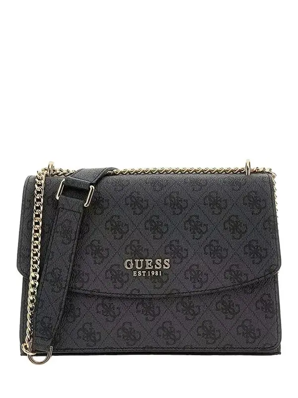 Guess Calista Convertible Monogram Crossbody Bag - Grey