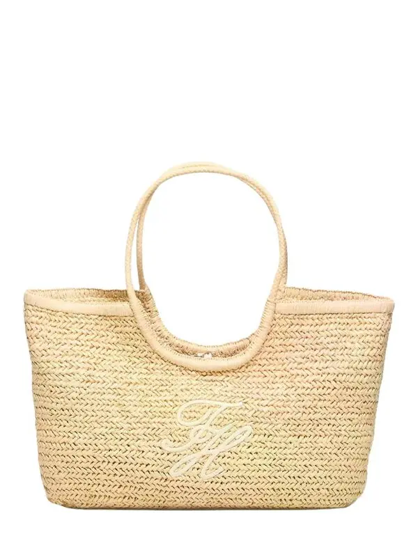 Tommy Hilfiger Embroidered Logo Tote Bag - Neutrals