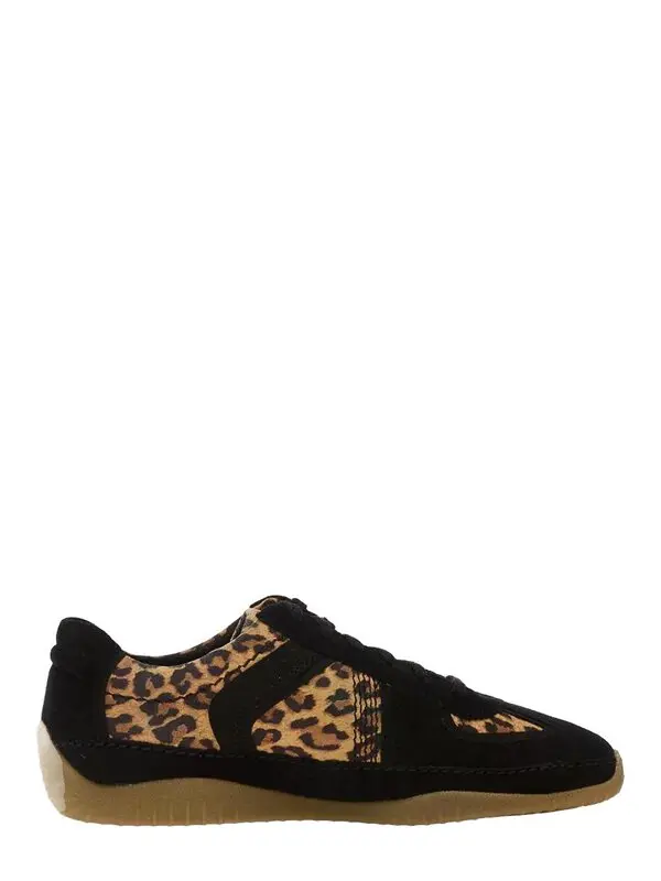 Clarks Meridor Lo Leopard-print Sneakers - Black