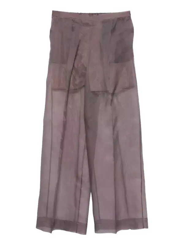 Antonelli Firenze Sheer Wide-leg Trousers - Purple