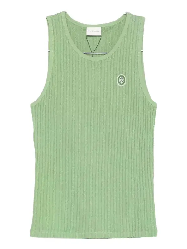 Drole De Monsieur Cable-knit Tank Top - Green