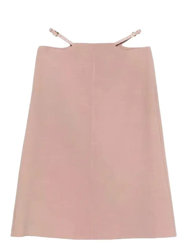 Elisabetta Franchi Cut-out Strap-detail Skirt - Neutrals