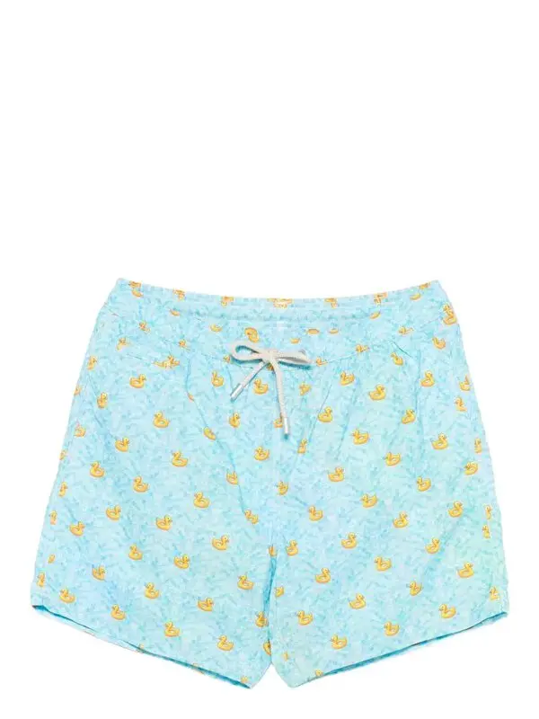 MC2 SAINT BARTH Printed Swim Shorts - Blue