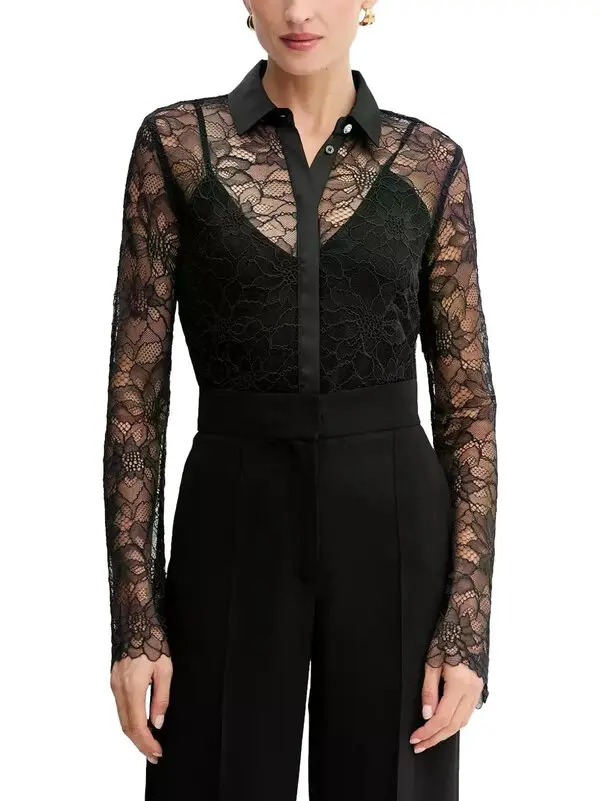 Guess Antoinette Lace Top - Black