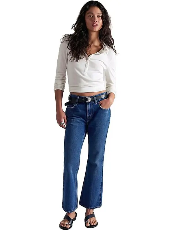Free People We The Free Elowen Cropped Flare Jeans - Daydream