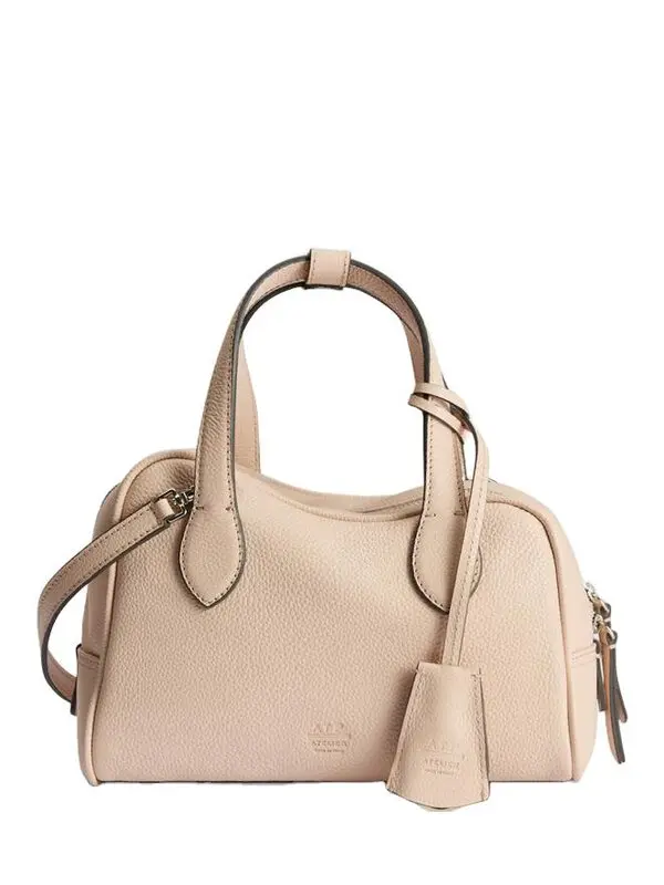 ATP ATELIER Ormelle Grained Leather Top Handle Bag - Cipria
