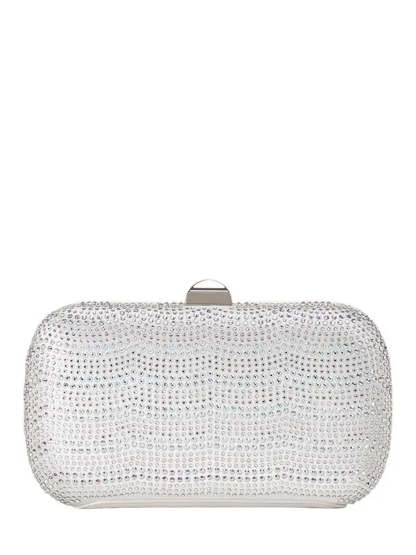 Rodo Lyssa Embellished Satin Clutch - White