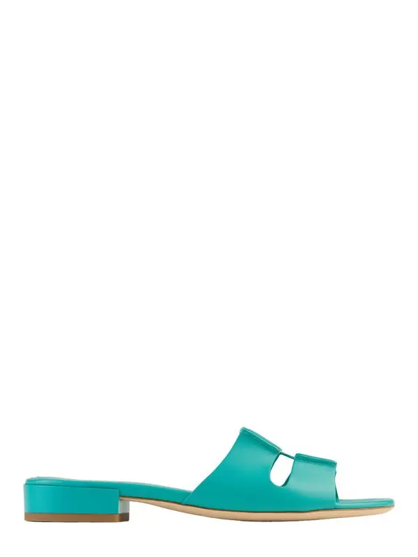 Rodo Sellier Laser-cut Leather Sandal - Blue