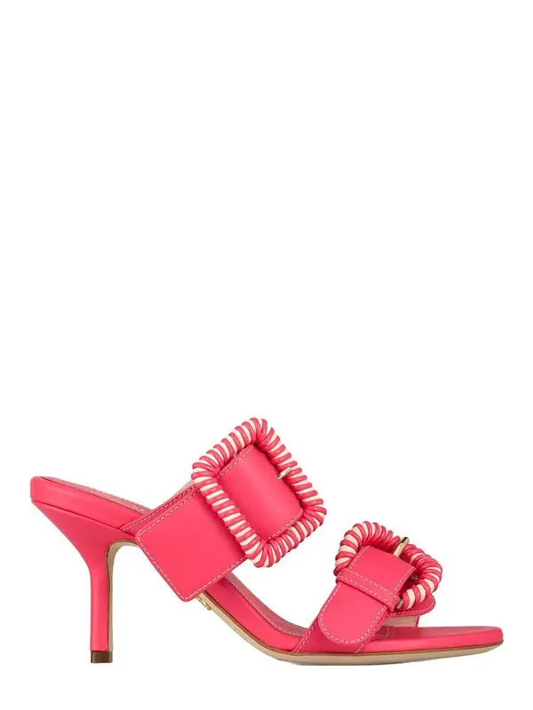 Rodo Pam 75 Leather Buckle Sandal - Pink