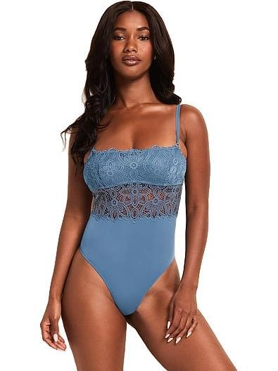 Victoria's Secret Lace Teddy Bodysuit - Blue