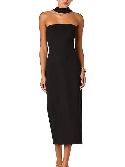 Victoria's Secret Astr The Label Thiala Midi Dress - Black