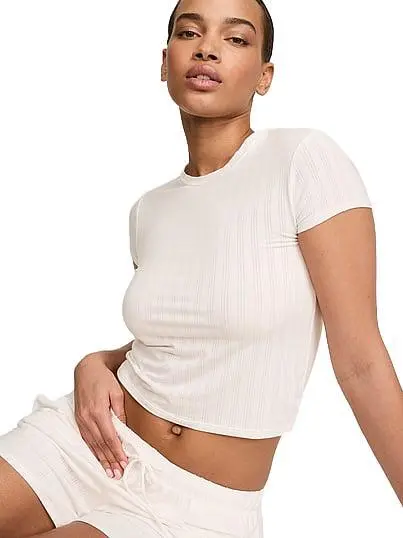 Victoria's Secret Sosoft™ Modal Ultra-fine Tee - White,ivory