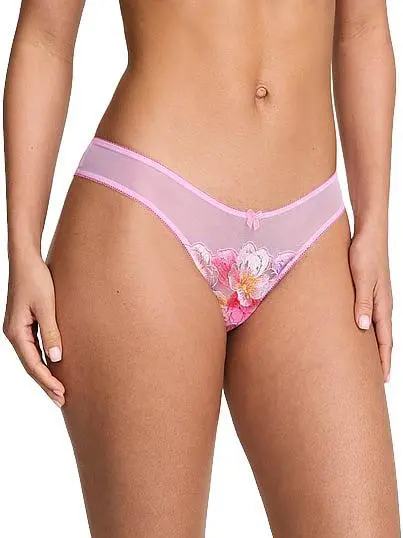 Victoria's Secret Dream Angels Watercolor Embroidery Brazilian Panty - Print
