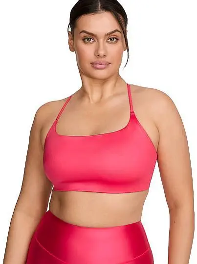 Victoria's Secret Vsx Glossytech™ Strappy-back Sports Bra - Pink