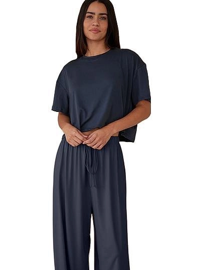 Victoria's Secret Cloud Crop Tee - Blue