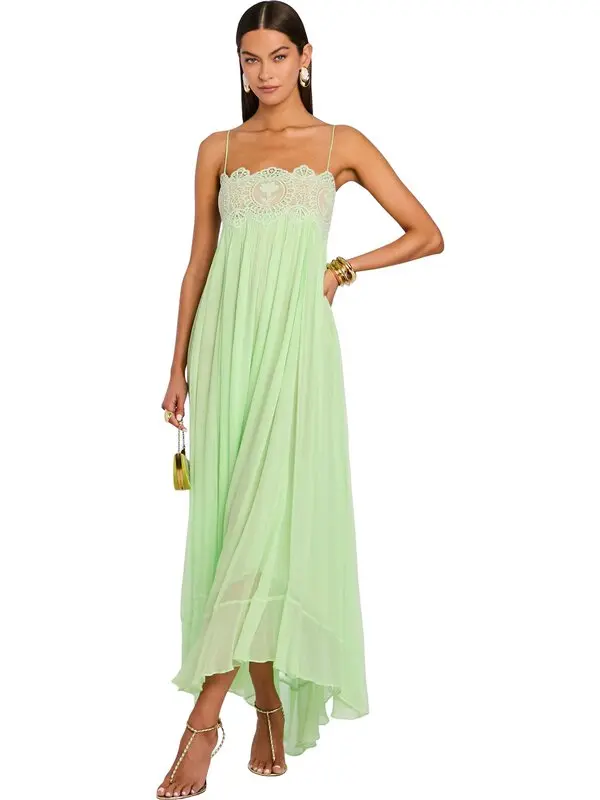 Retrofete Gypsy Chiffon Dress - Pistachio