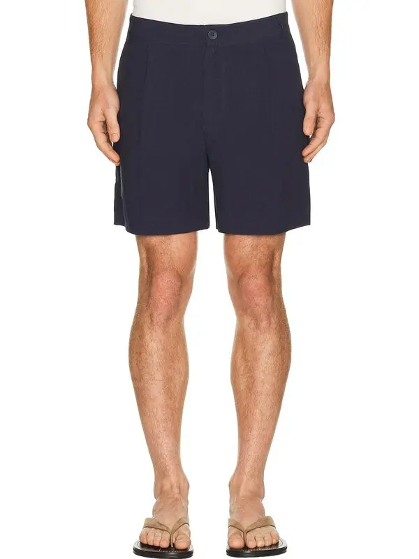 PERCIVAL Pleated Tailored Shorts - Navy