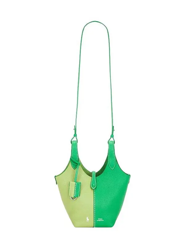 Polo Ralph Lauren Shiny Drum Pebble Small Crossbody Bag - Green