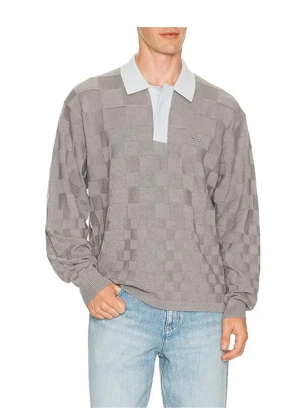 Filling Pieces Knit Rugby Shirt - Grey