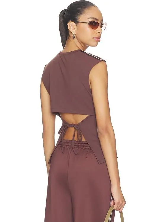 Ksubi 99 Slim Open Back Tee - Chocolate