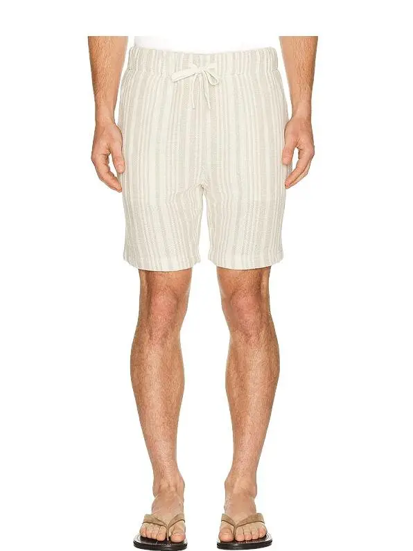 VINTAGE SUMMER Basket Weave Shorts - Brown