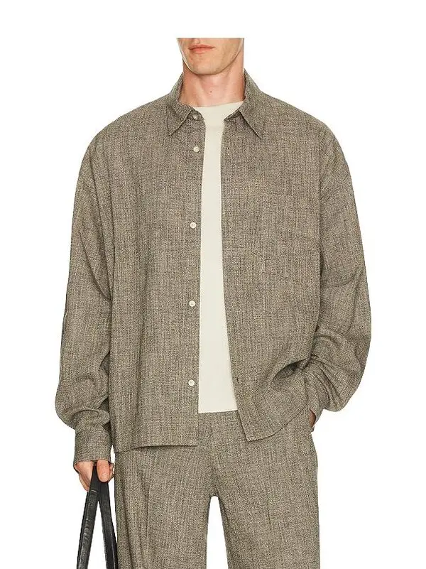 WON HUNDRED Maza Long Sleeve Shirt In . Also - Grey