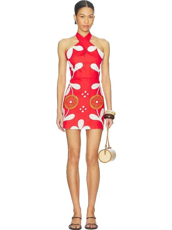 CALA DE LA CRUZ Veneta Dress - Red