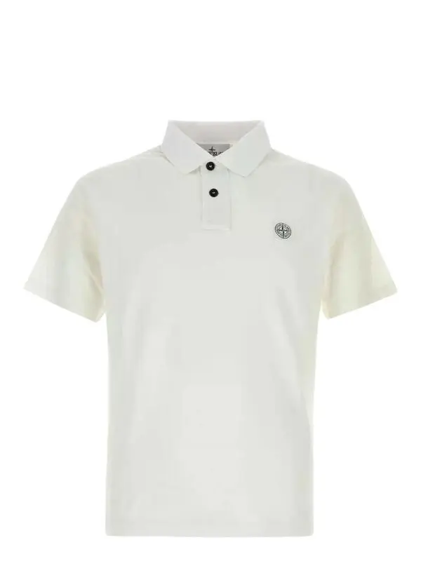Stone Island Logo-patch Polo Shirt - Neutrals