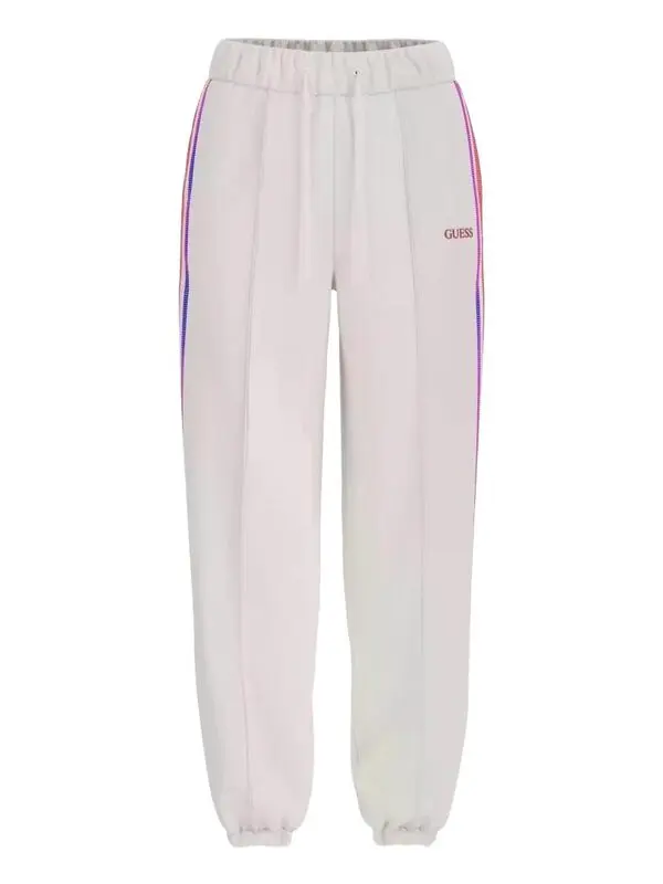 Guess Logo-detail Stripe Track Pants - Neutrals