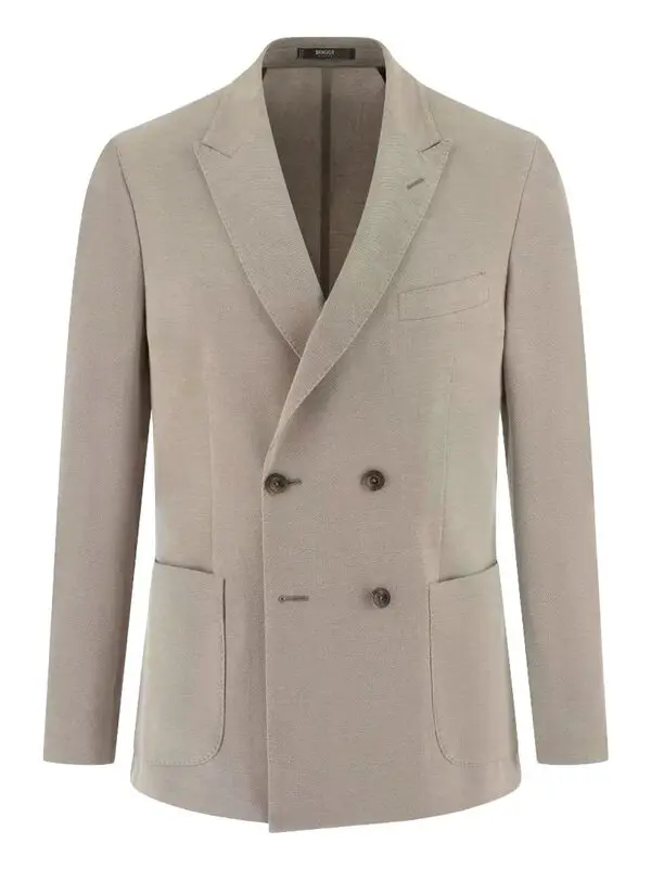 Boggi Milano Double-breasted Patch-pockets Blazer - Neutrals