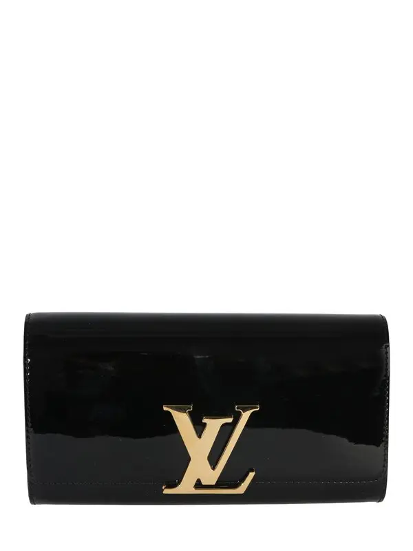 LOUIS VUITTON Patent Louise Clutch - Black